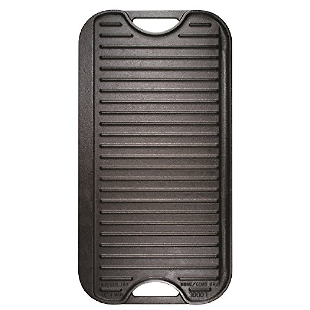 Lodge LPGI3 Cast Iron Reversible Grill/Griddle, 20-inch x 10.44-inch, Black & Cuisinart CGPR-221 Cast Iron Grill Press (Wood Handle), Weighs 2.1-pounds