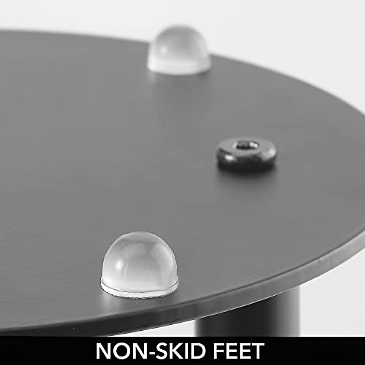 mDesign Tall Stainless Freestanding Towel Rack Holder - 2 Tier Minimalist Pedestal Hanger Holders for Kitchen and Bathroom - Racks for Bath, Hand, Dish, and Tea Towels or Washcloths - Graphite Gray