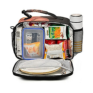 senya African Women Lunch Bag Insulated Reusable Tote Bag for Girls Boys Women Men Thermal Cooler Bag with Adjustable Strap for Work School