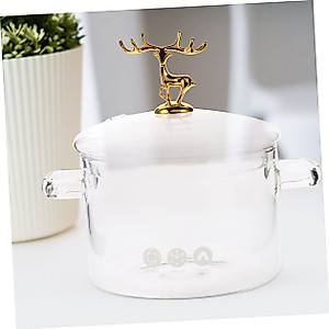 Soup Pot Glass Pot for Kitchen Cooking Pot Household Glass Pot for Cooking Home Stove Pot Stew Pot Noodle Pot Heat Resistant Glass Pot Home Glass Pot Kitchen Stockpot Kitchenware