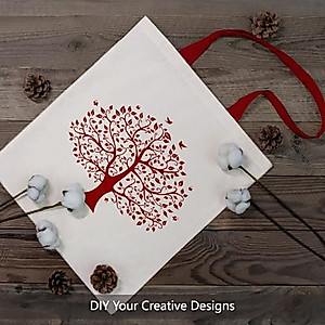 TOPDesign 6-Pack Economical 16"x15" Cotton Tote Bag, Lightweight Medium Reusable Grocery Shopping Cloth Bags, Suitable for DIY, Advertising, Promotion, Gift, Activity