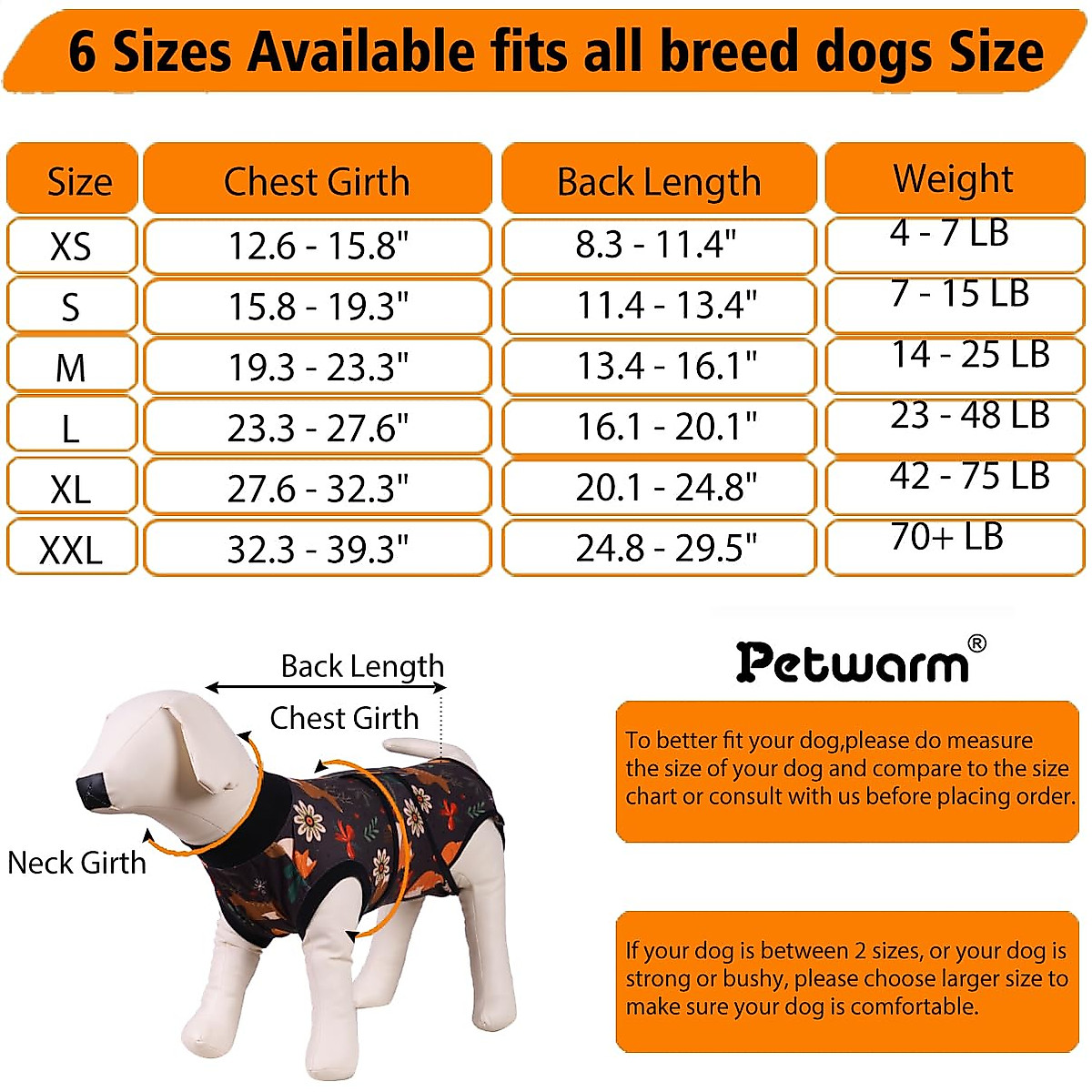 PetWarm Recovery Suit for Male Dogs Neutered,Surgery Suit for Dogs,Professional Pet Recovery Shirt Dog Abdominal Wounds Bandages Female Male Dog Onesie for Spay Neuter,Zoo Pattern,Black Brown,XL