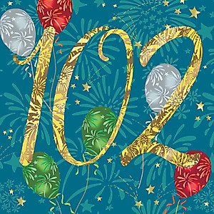 Twizler 102nd Birthday Card - 102nd Year Old Card - Age 102 Birthday Card - Unisex 102nd Birthday Card for Him Her Female Male - Happy Birthday Card Age for Mom Dad Grandad Nan Brother Sister Friend