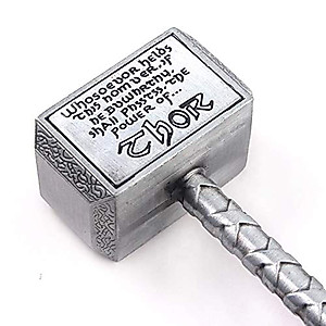 VNFLY Hammer Keychain Bottle Opener, Beer Gifts Bottle Opener for Men, Husband, Dad, Grandpa, Boyfriend (Silver)