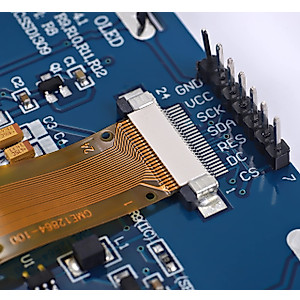 Teyleten Robot 2.42 inch 128x64 OLED LCD Display Module SSD1309 7 Pin SPI/IIC I2C Serial Interface for Arduino UNO R3 - White Light