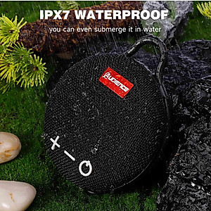 UrbanX Audience Series IPX7 Bluetooth Waterproof Speaker with Clip, 20H Playtime, Compact Speaker with Big Sound, Punchy Bass, Wireless for Lenovo K10 Note & Beach, Pool, Boat, Biking Black 2 Pack