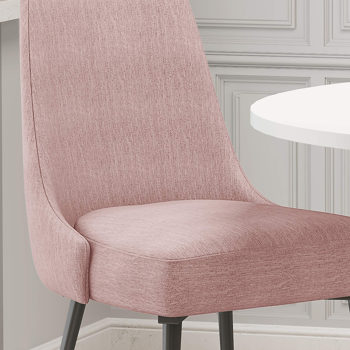 Christopher Knight Home Dawn Modern Fabric Dining Chairs (Set of 2), Light Blush