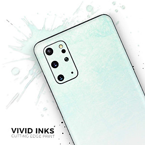 DesignSkinz Teal Grunge Fade to White Protective Vinyl Decal Wrap Skin Cover Compatible with The Samsung Galaxy S20 (Screen Trim & Back Glass Skin)