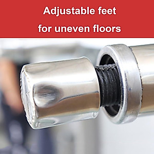 Double Layer Thickened Stainless Steel Work Table Multifunctional Kitchen Preparation Table Commercial Metal Table Packing Table Triangular Design Sturdy and Stable