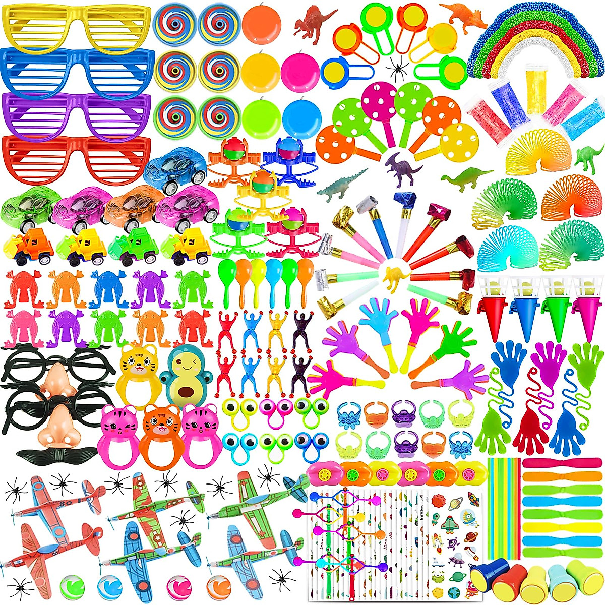 Hhobby Stars 210 PCS Party Favors Toy Assortment for Kids,School Classroom Rewards and Carnival Prizes, Pinata Filler Toys Kids Birthday Party, Bulk Treasure Box Boys Girls