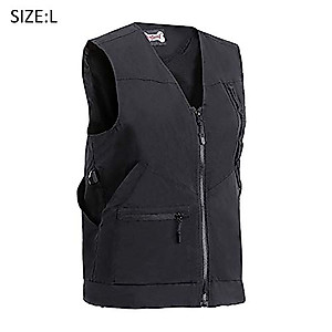 Dog Handler Training Vest, Waterproof Dog Trainer Protective Cloth with Multi Pockets, Professional Pet Owner Obedience Vest, Pet Trainer's Jacket for Men/Women, Black(Size:L)
