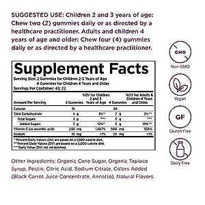 Solgar U-Cubes Children's Vitamin C, 90 Gummies - Includes 2 Great-Tasting Flavors, Orange & Strawberry - Immune Support - For Ages 2 & Up - Non GMO, Vegan, Gluten Free, Dairy Free - 45 Servings