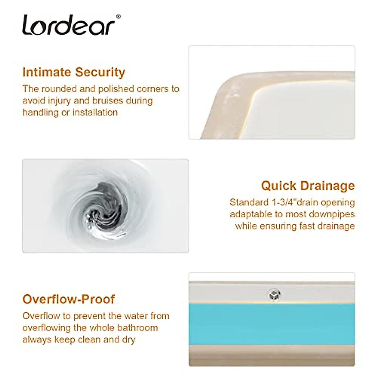 Undermount Bathroom Sink - Lordear 18x12.5 Inch Bathroom Vanity Sink Undermount Rectangle White Porcelain Ceramic Bathroom Under Counter Lavatory Vanity Sink Basin with Overflow