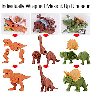 40 Pack DIY Dinosaur Toys, Dinosaur Party Favors, Goodie Bag Stuffers, Piñata Fillers, Teacher Treasure Box, Classroom Prizes, Dinosaur Toys for 3,4,5,6 Years Old Boys Girls (Random Color)