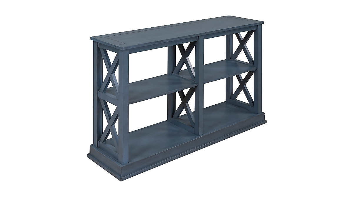LUMISOL Narrow Industrial Console Table | 3 Tier Storage