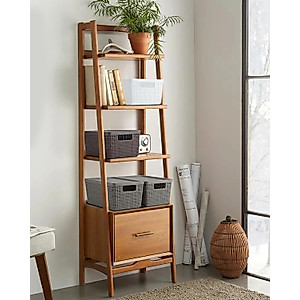 EOENVIVS Plastic Storage Baskets with Lids Kitchen Organizers and Storage Containers Organizer Bins Small Baskets for Shelves Drawers Desktop Closet Playroom Classroom Office, Brown, 6 Pack