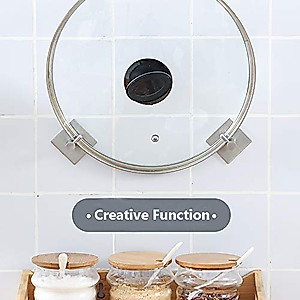 HANZE Adhesive Hooks Wall Hangers Heavy Duty Sticky Hooks Waterproof Stainless Steel Hanger Towel Holder Stcik on Hooks for Hanging Bathroom Kitchen Home Organizer - 4 Pack