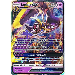 Pokemon Sun & Moon Base Set Ultra Rare Holo Lunala-GX #66