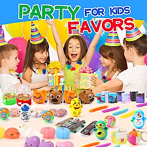 70 Pcs Party Favors for Kids 3-5 4-8 8-12 Treasure Chest Carnival Prizes Box Toys for Classroom, Pinata Filler Goodie Bag Stuffers for Birthday Party, Bulk Small Fidget Toys Pack for Boys Girls