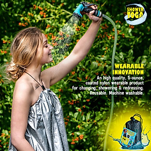 Shower Toga – Wearable Shower Garment, Privacy RV & Camping Shower, Surf Poncho, Shower Tent, or Portable Changing Room, Camping, Pool, & Outdoor Shower, Standard Size