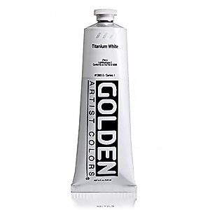 Heavy Body Acrylic Paint by Golden in 5 Ounce Tube Titanium White