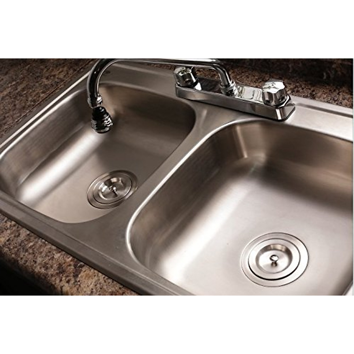 Coflex Extra Deep Cup Sink Basket Strainer with Sealing Lid, 304 Stainless Steel, Brushed Nickel Finish