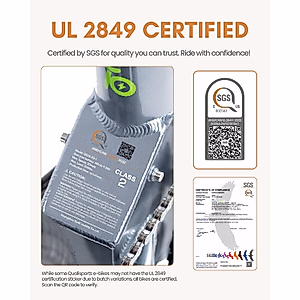 QUALISPORTS Nemo Folding Electric Bike Compact Ebike 250W Front Hub Motor 36V 7Ah Removable LG Battery Lightweight 16" Single Speed Foldable Bicycle City Commuter UL 2849 Certified 34 Pounds