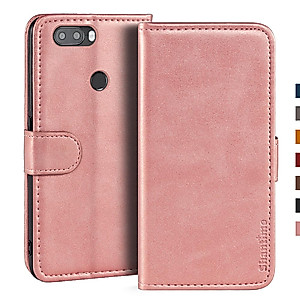 for Gigaset GS370 Case, Leather Wallet Case with Cash & Card Slots Soft TPU Back Cover Magnet Flip Case for Gigaset GS370 Plus (5.7”)