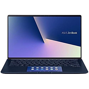 ASUS ZenBook 14 Ultra-Slim Laptop 14” Full HD NanoEdge Bezel, Intel Core i7-8565U, 16GB RAM, 512GB PCIe SSD, GeForce MX250, Innovative ScreenPad 2.0, Windows 10 Pro, UX434FL-DB77, Royal Blue