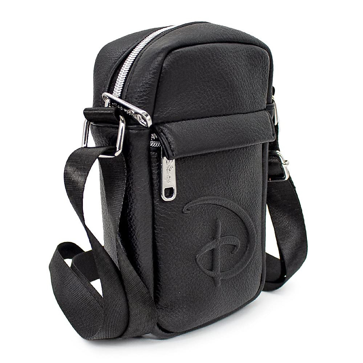 Disney Bag, Cross Body, Signature D Logo Embossed Black, Vegan Leather