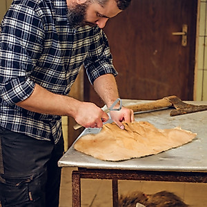 Redneck Convent Pelt Scraper Fleshing Tool, Hide Scraper Flesher – Hide Tanning Kit, Leather Making Tools, Taxidermy Supplies