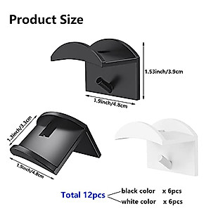 MOODKEY 12PACK Adhesive Hat Hooks for Wall Hat Hangers Hat Rack for Baseball Caps Hat Holder Wall Mount Hat Organizer Minimalist Cap Hangers Display for Wall Door Closet Office