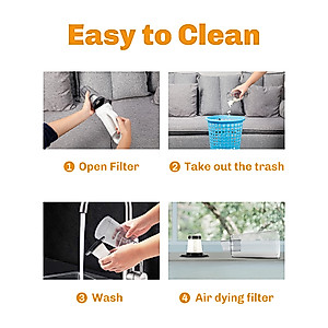 Handheld Vacuum Cordless,9000pa High Power Lightweight Hand Vacuum Dust Busters Rechargeable Portable Mini Car Vacuum Cleaner with LED Light for Pet Hair, Dustbuster Vacuuming Cordless Wet Dry Vacuums