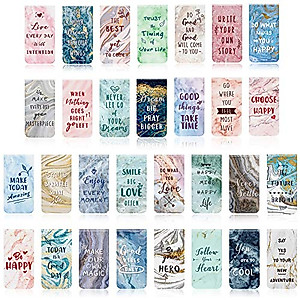 30 Pieces Inspirational Magnetic Bookmarks Marble Magnetic Bookmarks Page Clips Bookmarks for Students Teachers School Home Office Supplies, 30 Styles