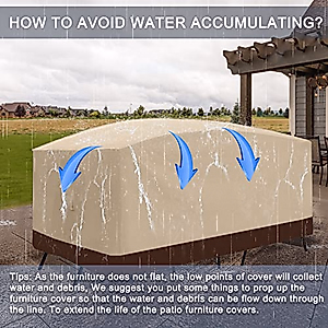 ABCCANOPY Outdoor Patio Table Cover Outdoor Bar Cover Bistro Set Cover 600D Oxford Waterproof Anti-UV Covers Table and Chairs Set Cover for 60x34x30 Inches