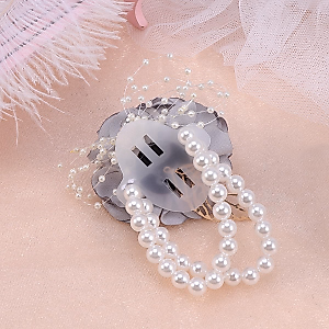 BESPORTBLE Artificial Rose Wrist Rose Wrist Corsage Wristlet with Artificial Pearls Wrist Corsage Hand with Elastic Wristband for Girl Bridesmaid Wedding Party Prom