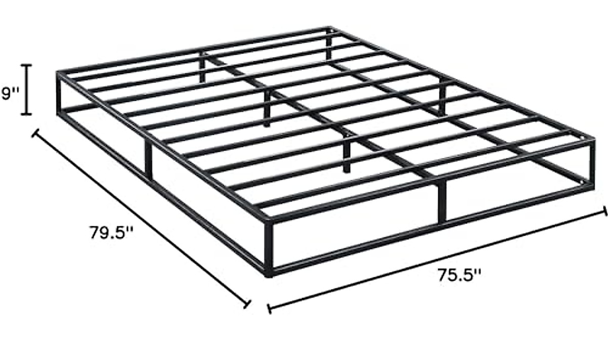 Olee Sleep 9 Inch Steel Bed Frame - No Box Spring Needed