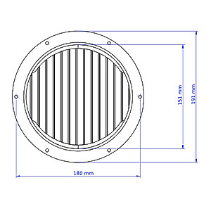 6-inch Tube Portable AC Air Conditioner Exhaust Hose Flange Wall Mount OUTDOOR - Omni-directional 6MNTOUT