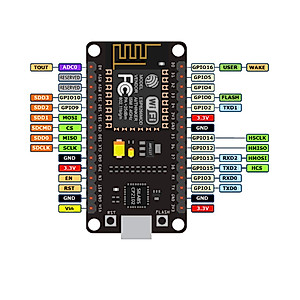 HiLetgo 3pcs ESP8266 NodeMCU CP2102 ESP-12E Development Board Open Source Serial Module Works Great for Arduino IDE/Micropython (Large)