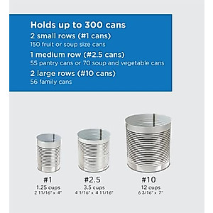 Can Rotation Organizer | Large Canned Food Organizer For Pantry | Black Large Food Rotation System | Harvest | Shelf Reliance (Can Rotation Organizer 3-117 oz (Small, Medium, Large))