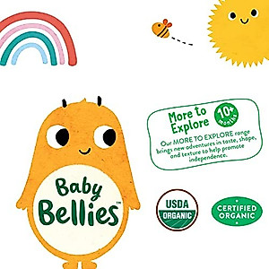 Little Bellies Organic Puffs Baby Snack, Apple & Cinnamon, Pack of 6 Individual Snack Packs, 0.42 Ounce (Pack of 6)