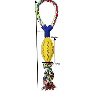 Dog Ball Rope Toy Interactive for Medium Dog for Treat Dispensing, Durable Dog Balls for Teeth Cleaning/IQ Training (Not for Aggressive chewers)