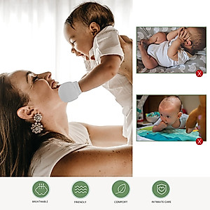 Uttpll Newborn Baby Cotton Mittens Infant Toddler Gloves No Scratch Mittens Breathable Gloves for 0-6 Months Baby Boys Girls Black, White, Grey, Black Grey, Navy, Black White Stripe