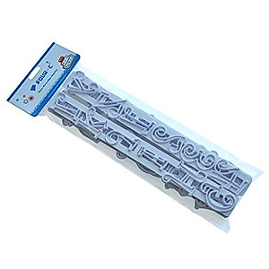 Alphabet Numbers and Punctuation Cookie Stamps Set Butterfly Stamps Decorating for Cookies, Cake, Fondant, Paste -Flower Baking Impress Cutter DIY Mold (6PC-Alphabet & Number Impress Cutter)