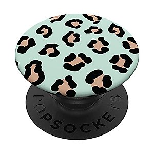 Cute Animal Mint Green Cheetah Print Leopard Design PopSockets Swappable PopGrip