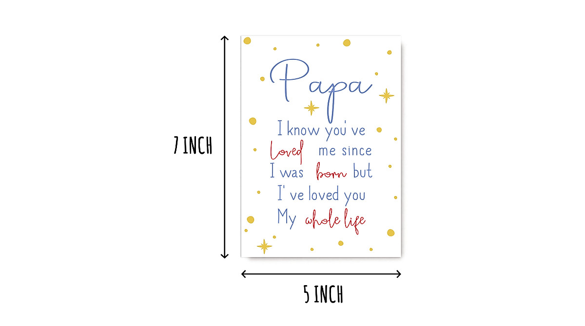 EruditeGifts Birthday Card for Papa - Cute & Special