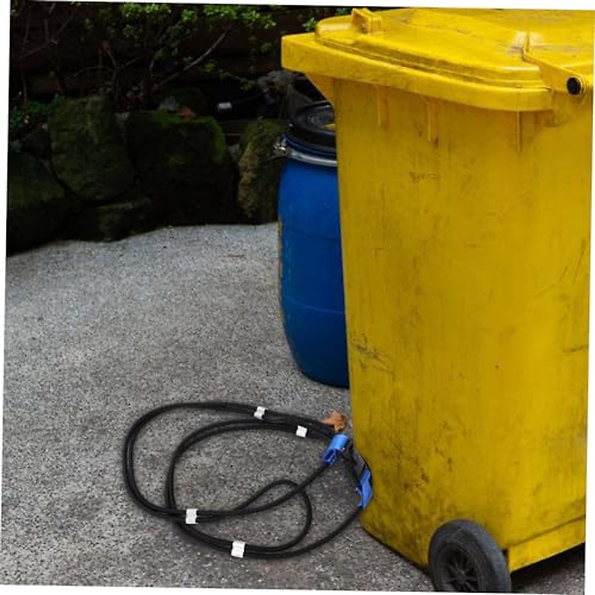 Mobestech Lock Cord for Trash Can Black Elastic Rope Garbage Bin Lock for Squirrels Garbage Can Straps for Animals Plastic Trash Can Bungee Cord