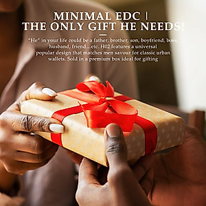 ENIGMA Dapper PU Leather Bifold Front Pocket Slim Wallet for Men, Aluminum Metal Travel Tactical RFID Blocking Card Holder Money Clip, Ideal Men's Gift (Deep Taupe Tree Pattern)