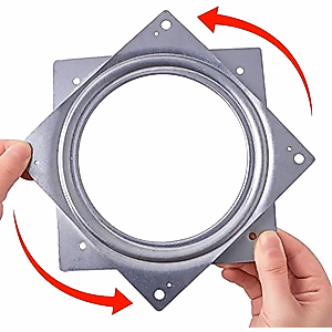 DMSTECH 2 Pack 3.75" Lazy Susan Turntable 300 LBS pounds Steel Ball Bearing Rotating Tray Strong Sturdy Table Cabinet Low Profile