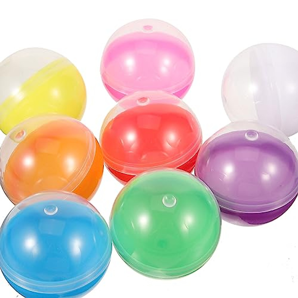ABOOFAN Gum 50pcs Small Round Capsules Clear Containers Toys Empty Fillable Capsules Twisted Balls for Gumball Vending Machines Surprise Gift Vending Machine